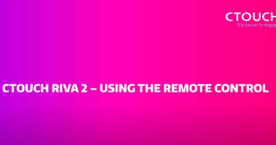 CTOUCH Riva 2 - Using the remote control | CTOUCH Global